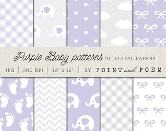 Baby Girl Digital Paper Its a girl patterns baby shower