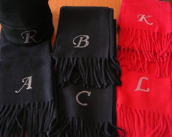 Scarf with initial | Etsy