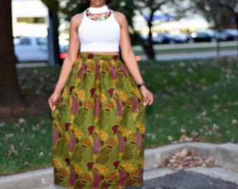 Kitenge long skirt | Etsy