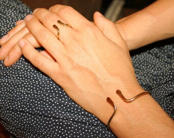 Lower Arm cuff gold wrist cuff lower arm bracelet Gypsy