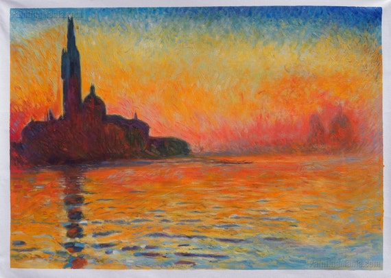 San Giorgio Maggiore by Twilight Claude Monet hand-painted