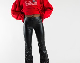 Women leather pants | Etsy