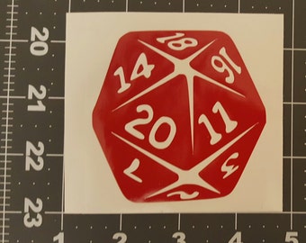 D20 decal | Etsy