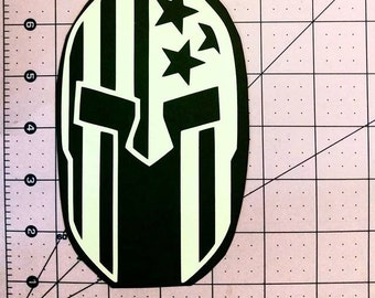 Spartan helmet decal | Etsy
