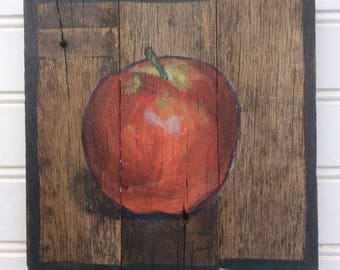Apple painting | Etsy