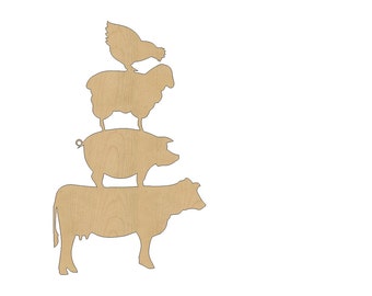 Stacked farm animals | Etsy