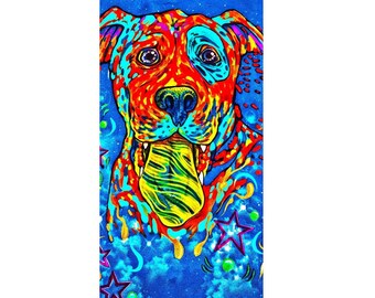 Abstract dog art | Etsy