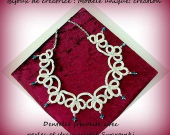 Arabesque needle tatting necklace pattern