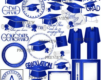 Graduate clipart | Etsy