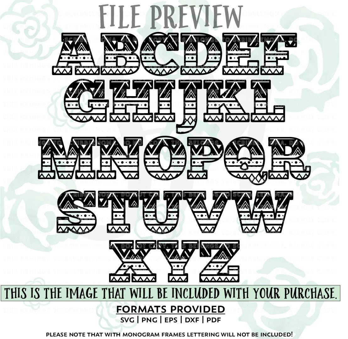 Aztec Letters svg, Aztec svg, Aztec Alphabet svg, Lettering svg, Aztec ...