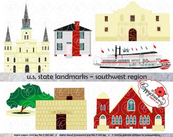 My Community Buildings in FRENCH Clipart: 300 dpi transparent