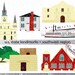 My Community Buildings in FRENCH Clipart: 300 dpi transparent
