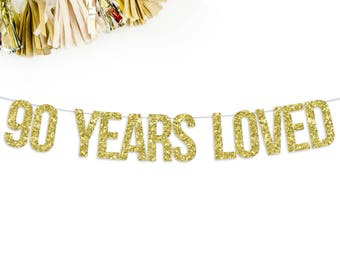 90th birthday banner | Etsy