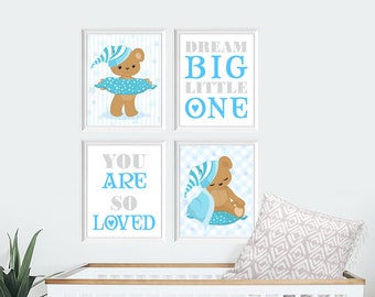 Teddy bear wall art | Etsy