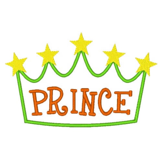 Prince Applique Machine Embroidery Design Prince Machine