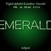 Green Emerald letters numbers symbols clipart. Emerald