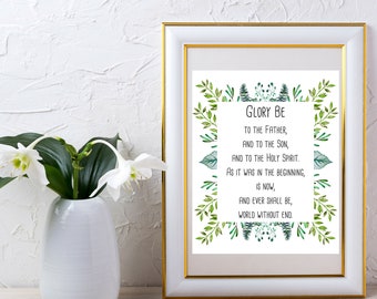 Our Father Hail Mary & Glory Be Printable 3-Prayer Pack