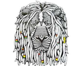 Zentangle lion | Etsy