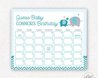 Elephant calendar | Etsy