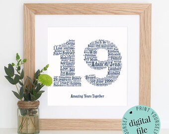 19th anniversary | Etsy