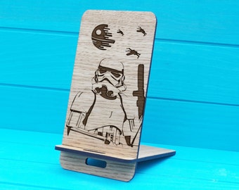 Wood phone stand | Etsy