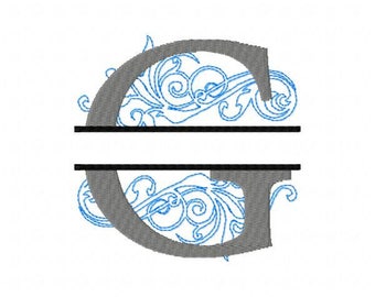 Split monogram g | Etsy