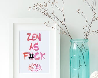 Zen poster | Etsy