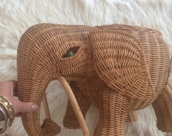 Wicker elephant | Etsy