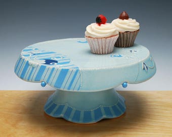 Turquoise cake stand | Etsy