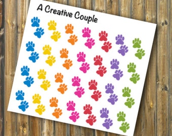 Rainbow paw print | Etsy