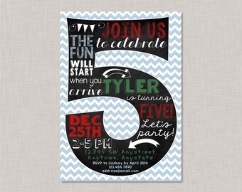 5th birthday invite | Etsy