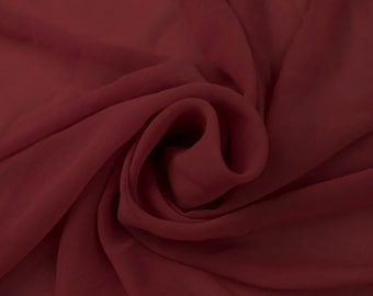 Burgundy chiffon | Etsy