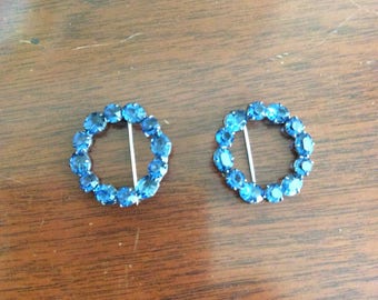 Blue rhinestone pin | Etsy