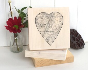 Heart shaped map | Etsy