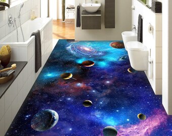 Space wall mural | Etsy