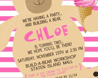 Build a bear invite | Etsy