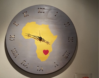 Africa clock | Etsy