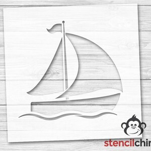 Sailboat stencil | Etsy