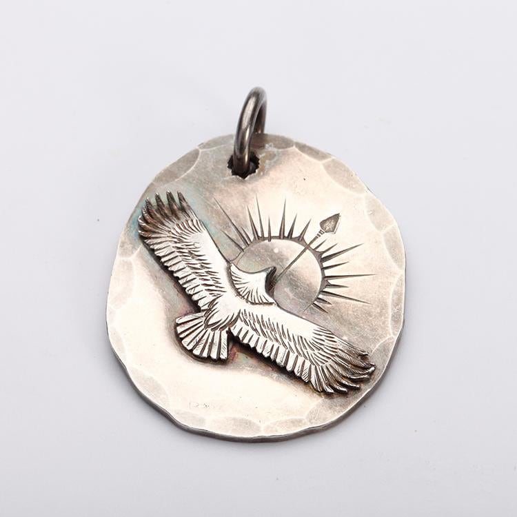 Silver Eagle Pendant | Native American Inspired | Flying Bird Pendant ...