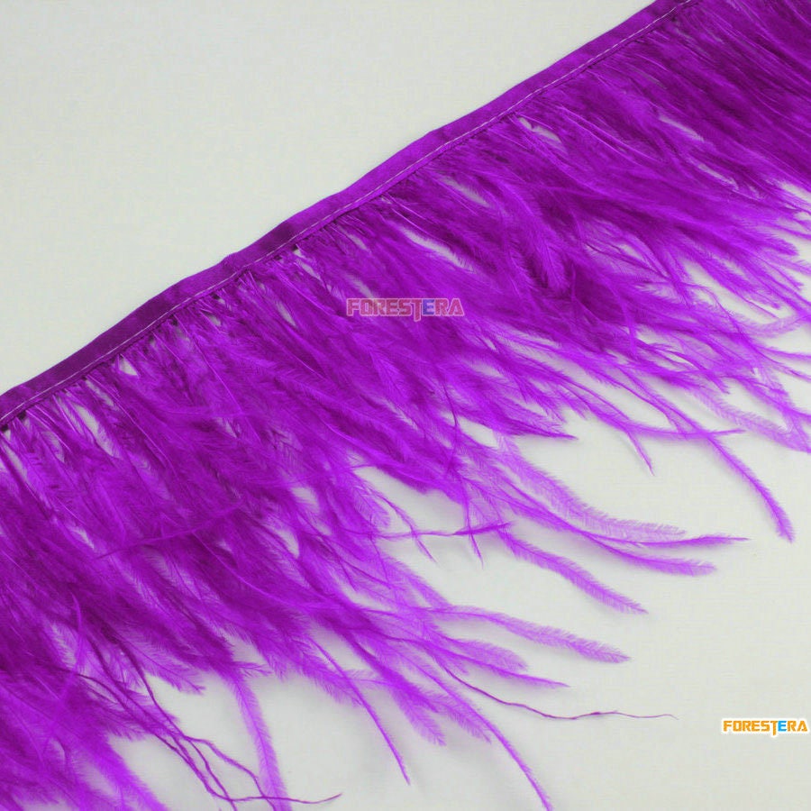 1 Yard Dark Purple Feather Trim YM264