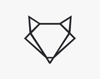 Geometric fox | Etsy