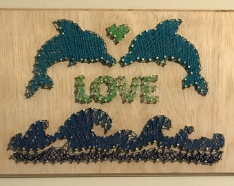 Dolphins in the Waves Trinket Box Plastic Canvas PDF PATTERN