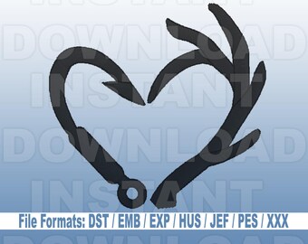 Fish hook and antler | Etsy