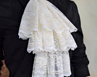 Lace jabot | Etsy
