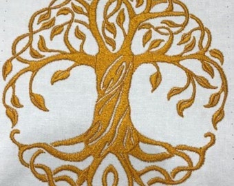 Pretty Tree of Life Machine Embroidery Design 4x4 5x7