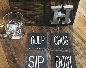 Farmhouse coasters | Etsy