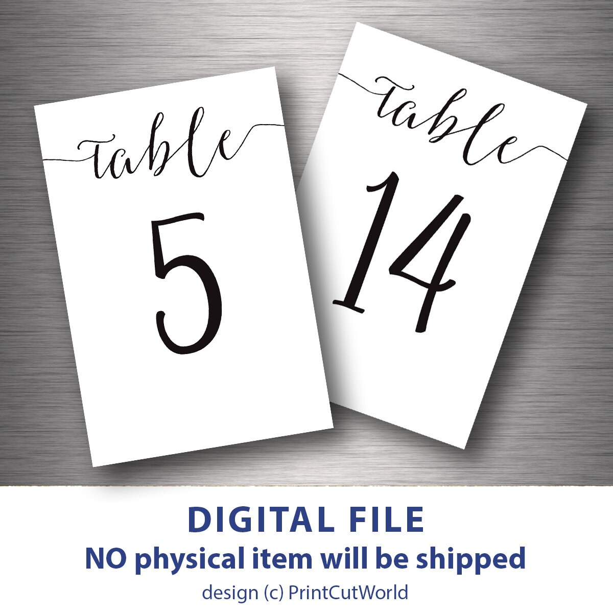 Table numbers printable 4x6 Classic wedding table number 1-30