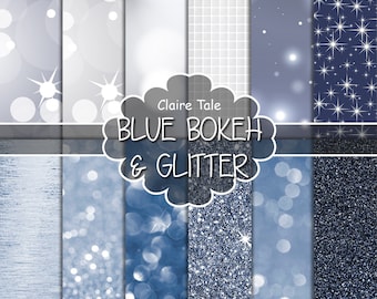 Blue Bokeh background Light blue Digital print Blue Digital