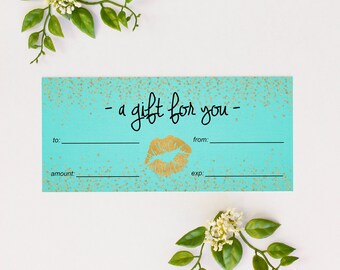 Printable Order Form Gold Lips Instant Download