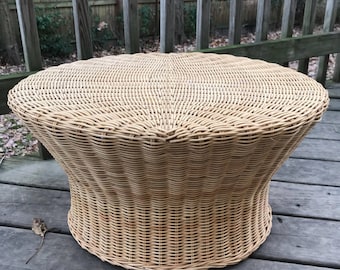Wicker stool | Etsy